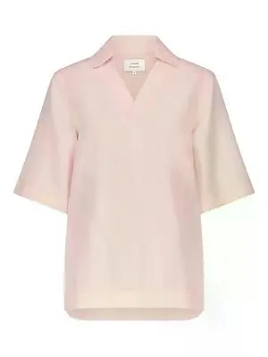 Loulou De Saison Ermo Open Neck Top - Pink