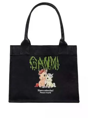Ganni Printed Shoulder Bags