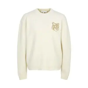 Maison Kitsuné Fox Head Knit Sweater - Ivory