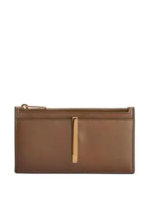 TOD'S Zip Card Holder - Brown