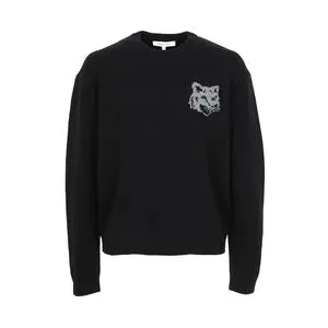 Maison Kitsuné Fox Head Knit Sweater - Black