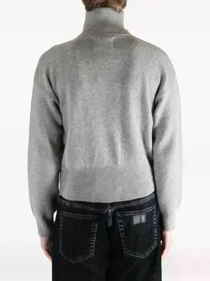 Extreme Cashmere Zip-up Funnel-neck Cashmere Cardigan