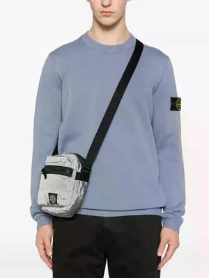 Stone Island Zip Compass Messenger Bag - Grey