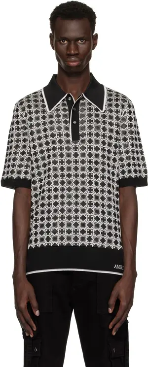 Amiri AMIRI Black MA Quad Polo - Black