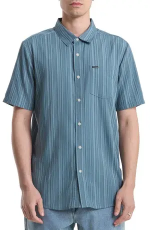 Volcom Jahstripe Short Sleeve Button-up Shirt - Tw0