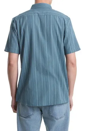 Volcom Jahstripe Short Sleeve Button-up Shirt - Tw0