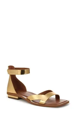 Franco Sarto Elisa Ankle Strap Sandals - Gold
