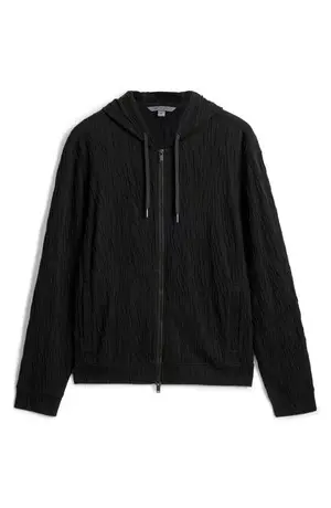 John Varvatos Ihsan Full Zip Hoodie - Black