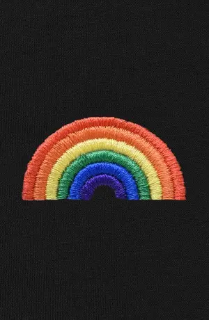 DALIX Rainbow Hoodie - Black