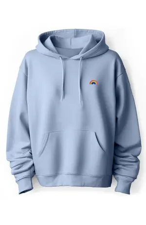 DALIX Rainbow Hoodie - Light Blue