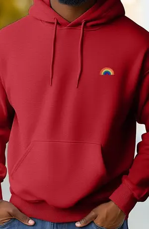 DALIX Rainbow Hoodie - Red