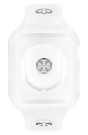 Tory Burch T Monogram Silicone 41mm Apple Watch® Band - White