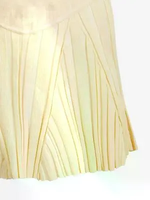 FLEUR DU MAL Ribbed Mini Skirt - Neutrals