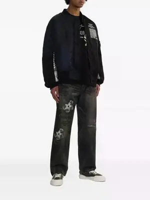 Yohji Yamamoto Contrast-sleeve Bomber Jacket