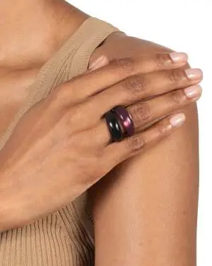 Alexis Bittar Lucite Tapered Ring Black Cherry