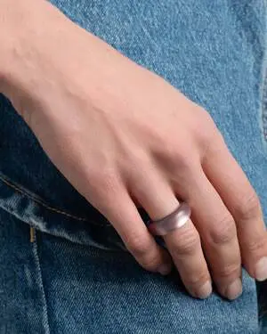 Alexis Bittar Lucite Tapered Ring - Dusty Rose
