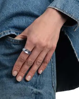 Alexis Bittar Lucite Tapered Ring - Steel Blue