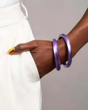 Alexis Bittar Lucite Skinny Bangle Bracelet Violet