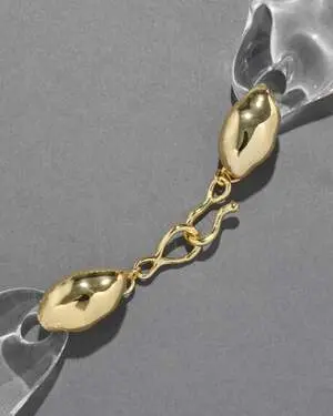 Alexis Bittar Liquid Lucite Pebble Necklace - Gold
