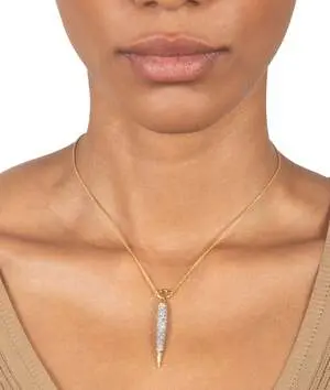 Alexis Bittar Solanales Crystal Spear Necklace - Gold