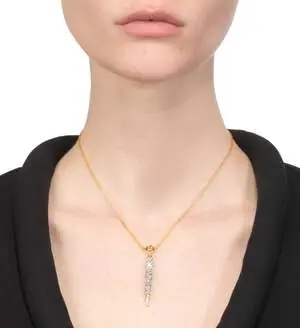 Alexis Bittar Solanales Crystal Spear Necklace - Gold