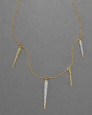 Alexis Bittar Solanales Crystal Stationed Spear Necklace