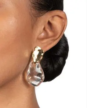 Alexis Bittar Liquid Lucite Wafer Post Earrings