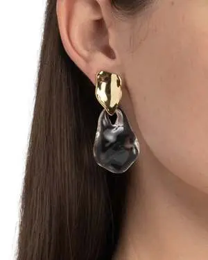 Alexis Bittar Liquid Lucite Wafer Post Earrings