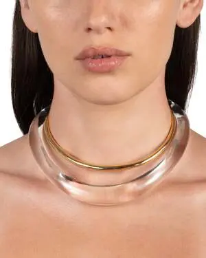 Alexis Bittar Liquid Lucite Collar Necklace - Clear