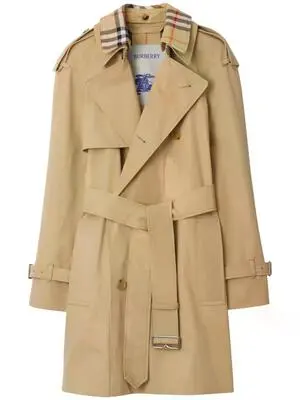 Burberry Vintage Check Cotton Trench Coat