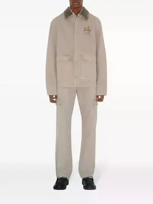 Burberry Motif-embroidered Shirt Jacket