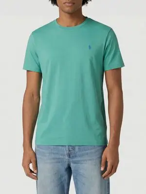 Polo Ralph Lauren Slim Fit Cotton T-shirt With Embroidered Logo And Crew Neck - Green