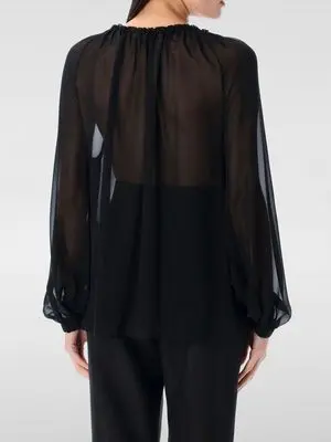 TOM FORD Sheer Blouse With Tie Detail - Black