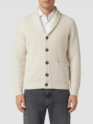 Brunello Cucinelli Shawl Collar Cardigan - Natural