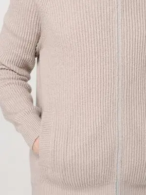 Brunello Cucinelli Ribbed Zip-up Sweater