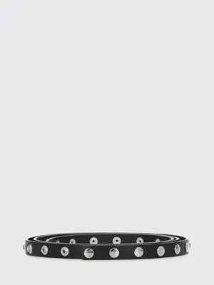 Attico Studded Leather Belt - Black