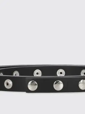 Attico Studded Leather Belt - Black