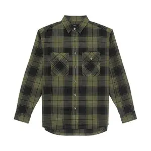 PURPLE BRAND Plaid Flannel Long-sleeve Shirt