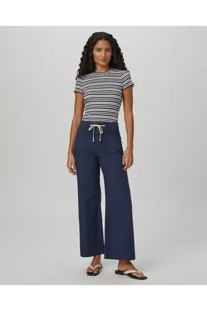 Paige Ari Wide Leg Pant - Navy