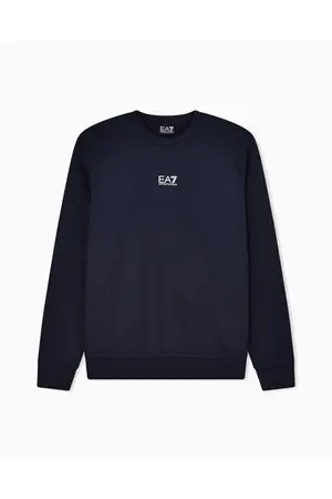EA7 Core Identity Cotton Crew-neck Sweatshirt