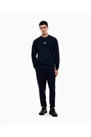 EA7 Core Identity Cotton Crew-neck Sweatshirt