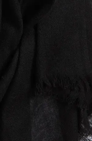 Nordstrom Textured Cashmere Scarf - Black