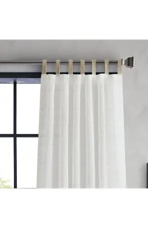 Dkny Antigua Set Of 2 Jute Tab Curtain Panels