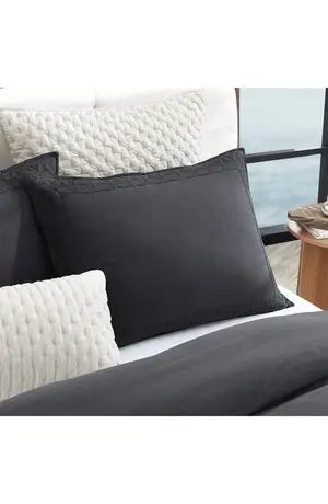 DKNY PURE Hotel Eyelet Duvet Cover & Shams Set