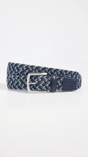 Faherty Brand Stretch Woven Belt - Blue Multi