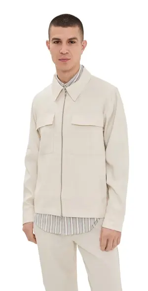 Nn07 Alban Linen Zip Jacket