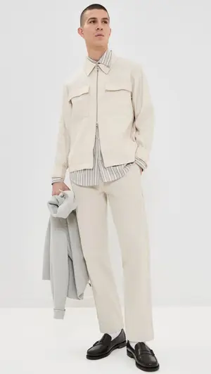 Nn07 Alban Linen Zip Jacket