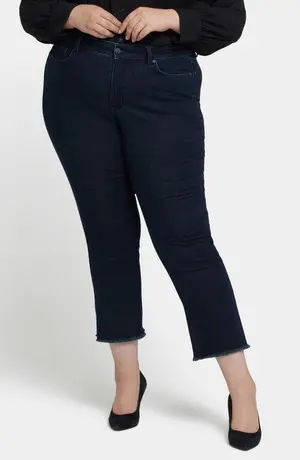 NYDJ Marilyn Straight Leg Ankle Jeans - Midnight Falls