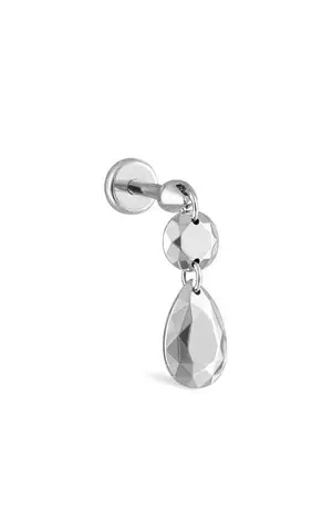 MARIA TASH Faceted Drop Earring - White Gold