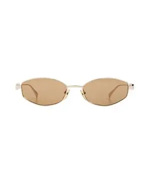 Gucci Gucci Oval Frame Sunglasses Gold-gold-brown